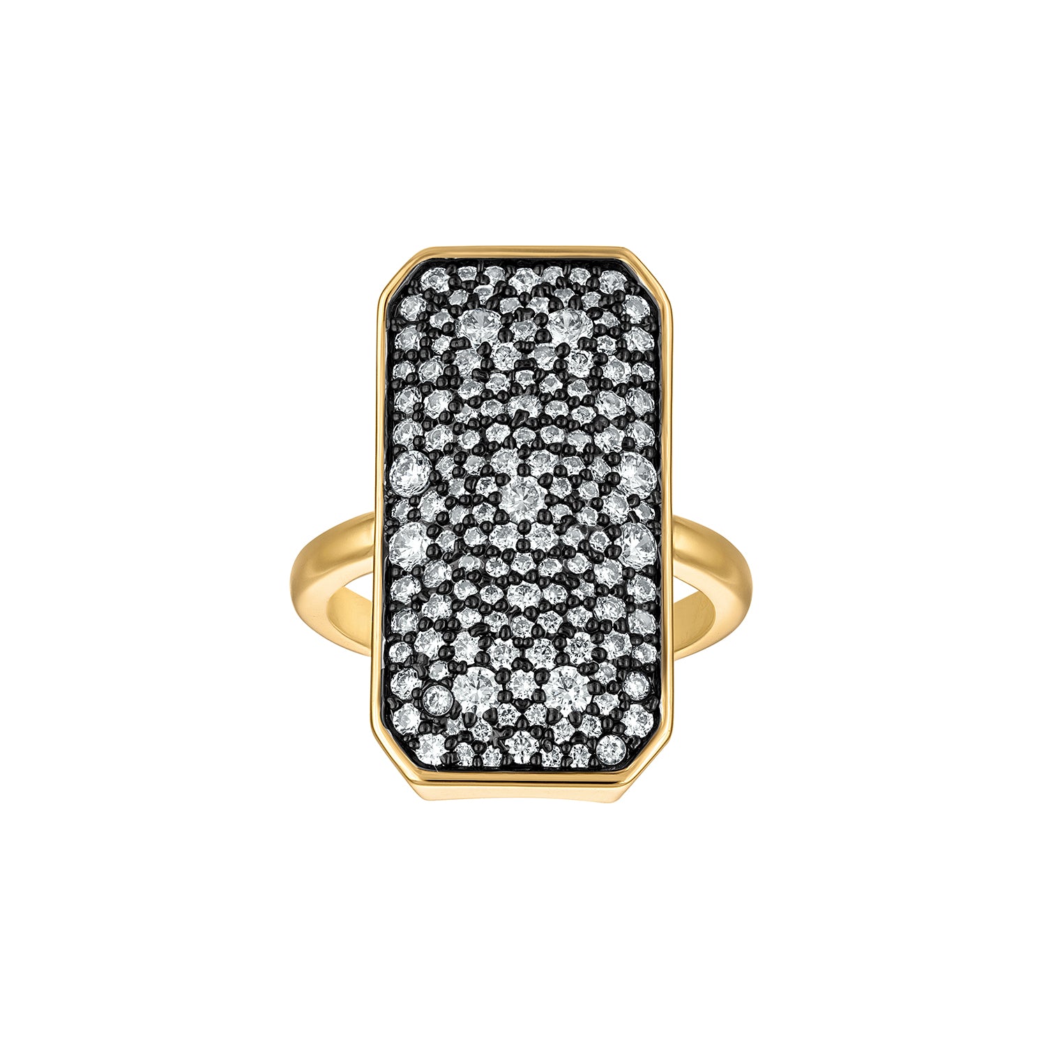 Rectangle Pave Ring – Josefina Jewels